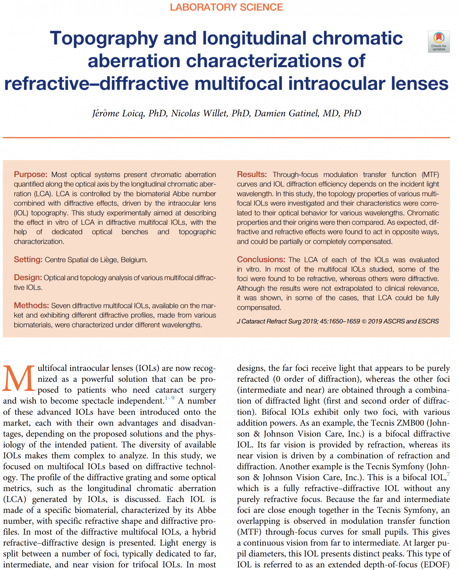 Topography and longitudinal chromatic aberration characterizations of ...